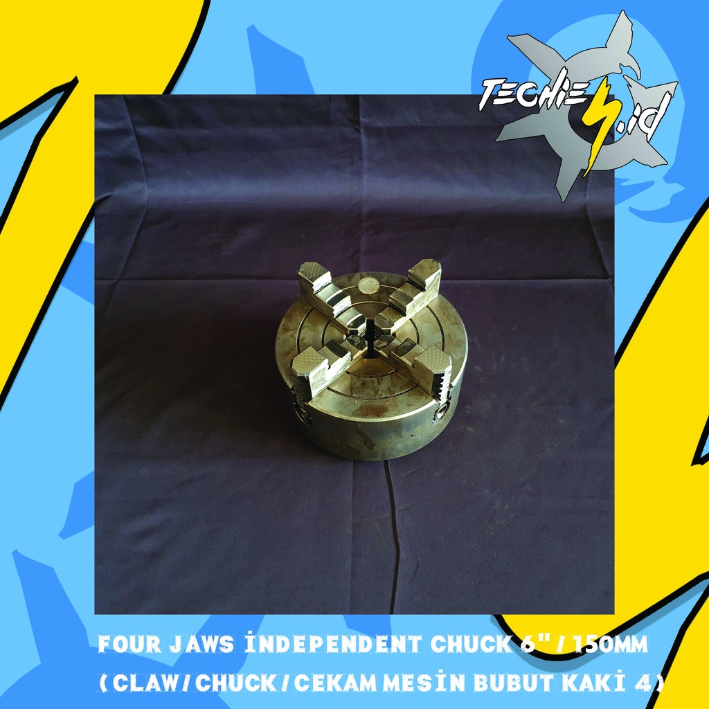 Jual Four Jaws Independent Chuck 6inch / 150mm (Claw / Chuck / Cekam ...