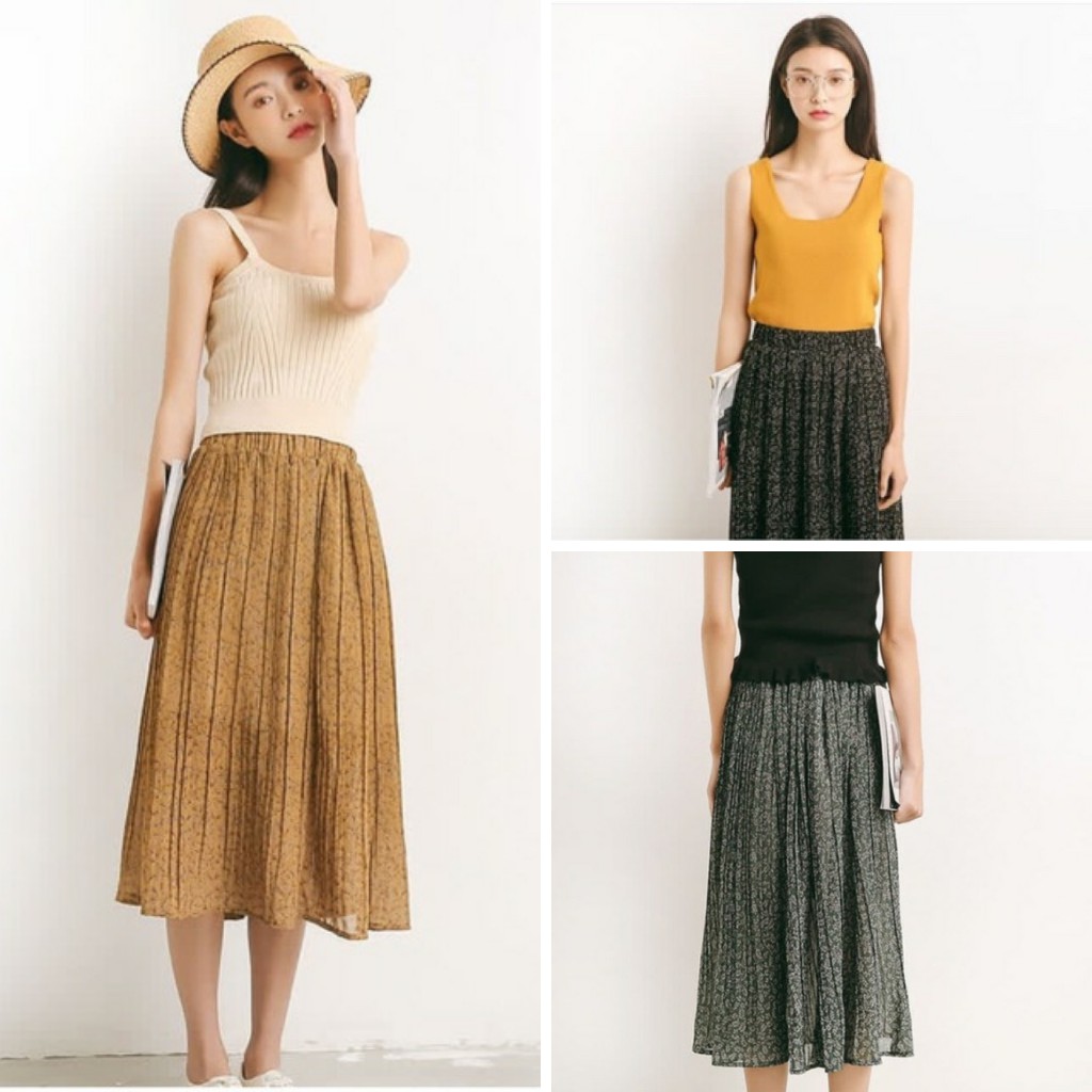 Jual [Espaso] Rok Panjang Long Chiffon Skirt Wanita Style Korea Ready 3 ...