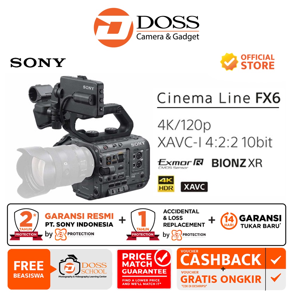 Jual Sony FX6 Full-Frame Cinema Camera / Sony FX6 / Sony FX 6 | Shopee Indonesia