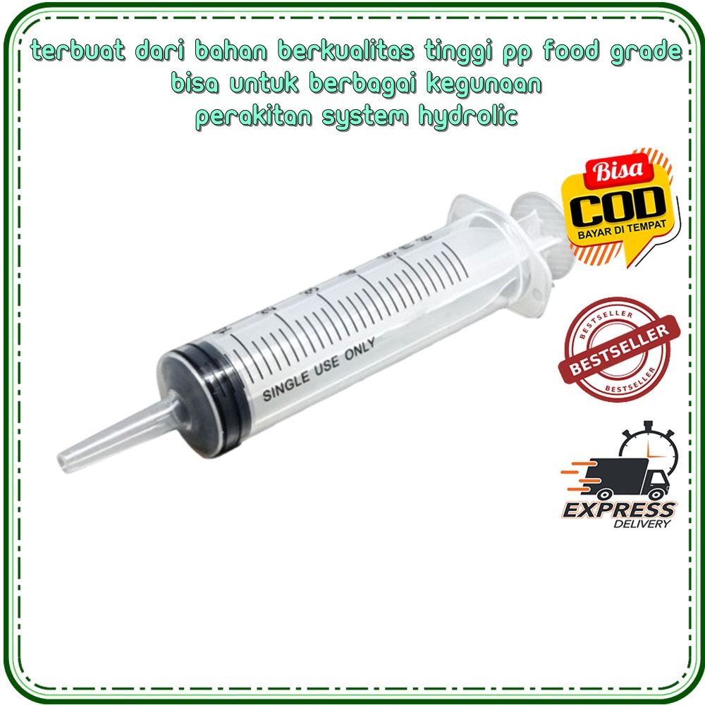 Jual Suntikan Syringe 50ml 50cc Ujung Besar Catheter Tip Steril Spuit ...