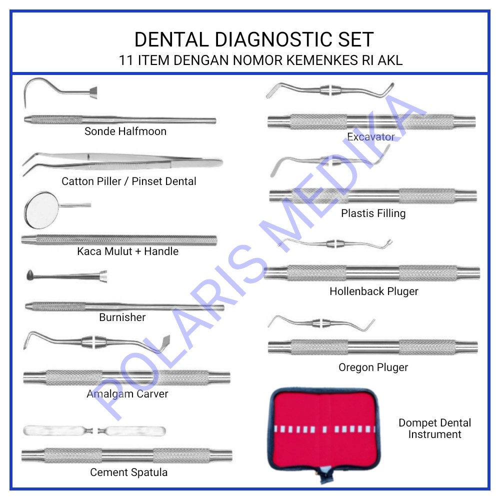 Jual Dental Diagnostic Set / Instrumen Kit Diagnostik Gigi | Shopee ...