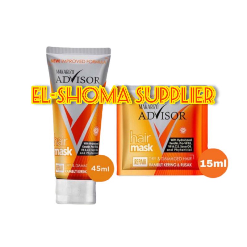 Jual Makarizo Advisor Hair Repair Mask Sachet 15 ml / Tube 45 ml ...