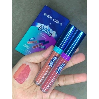 Jual IMPLORA X RELAXA lip cream matte 2.75 gr barley/grape Indonesia ...