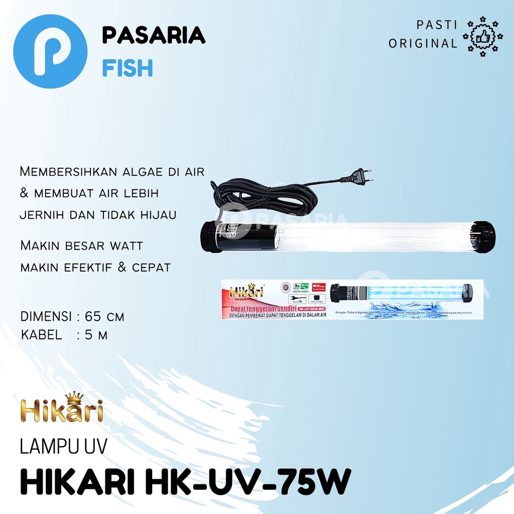 Jual HIKARI Lampu UV 75W/75 Watt Chamber/Filter Kolam/Aquarium Besar/Big | Shopee Indonesia