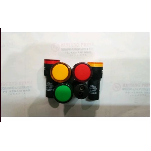 Jual Pilot Lamp LED 16mm / 16 mm 220V / 24V / 12V Warna RST Merk China ...