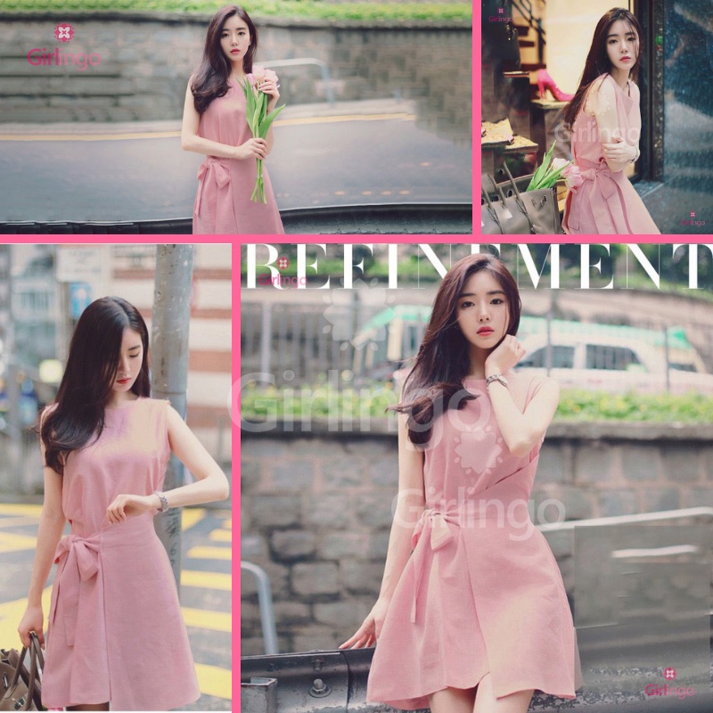 Jual Dress Wanita Korea Casual Polos Import Premium Midi Kekinian Remaja Dewasa Viral Dres Gaun ...