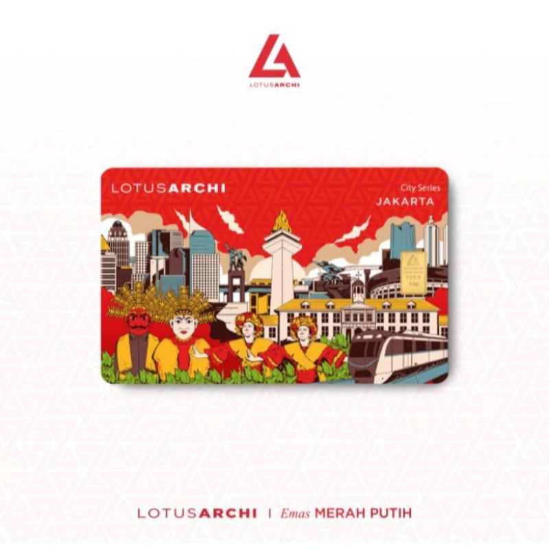 Jual LOGAM MULIA LOTUS ARCHI 0,5 gr CITY SERIES JAKARTA | Shopee Indonesia