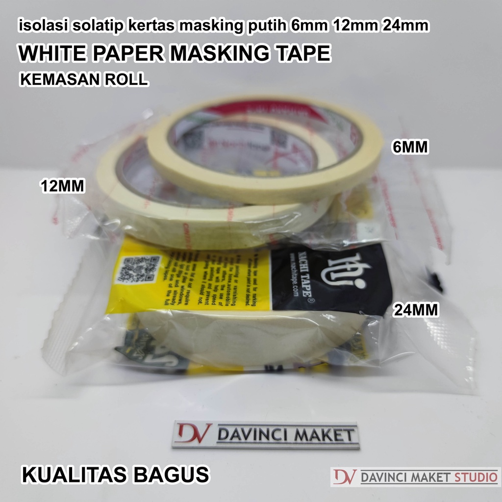 Jual Isolasi Kertas Putih - Selotip Solatip Isolatip White Paper ...