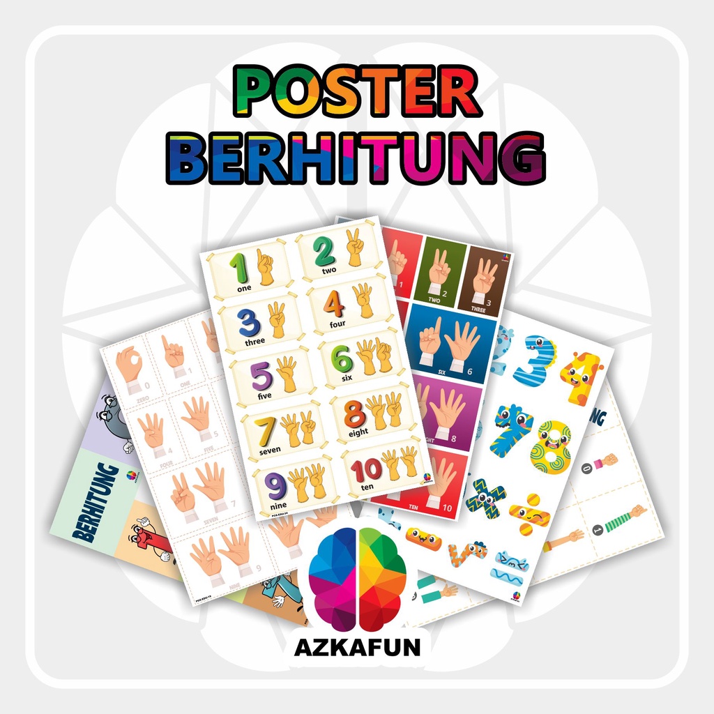 Jual Poster Edukasi BERHITUNG - Poster berhitung anak Indonesia|Shopee ...