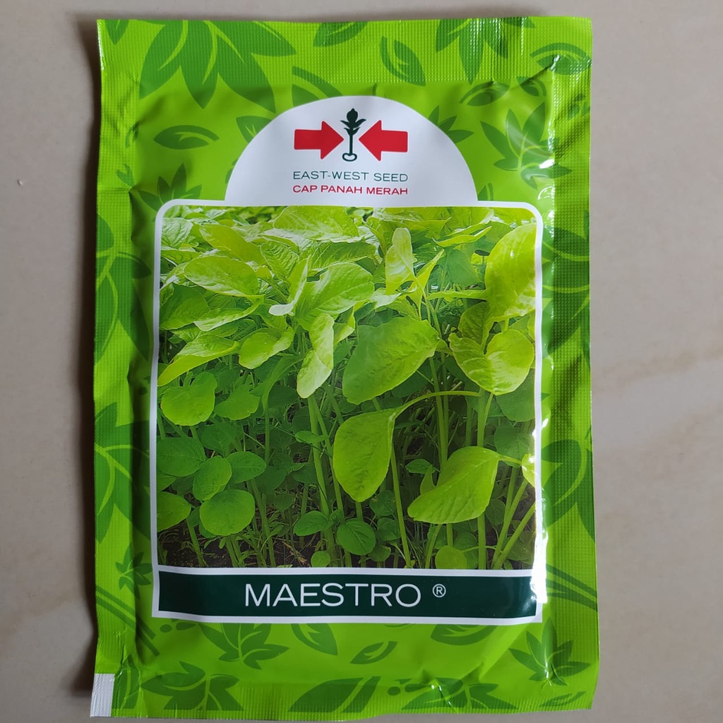 Jual Benih Bayam Hijau MAESTRO 50 gr Kemasan Original Cap Panah Merah ...