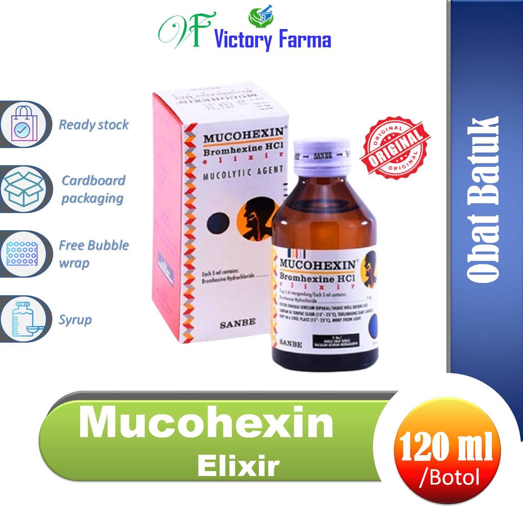 Jual Mucohexin Sirup 120 ml / Obat Batuk Berdahak | Shopee Indonesia