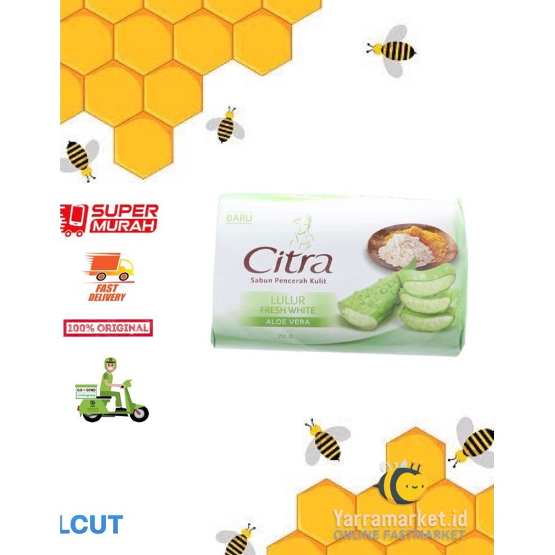 Jual CITRA LULUR FRESH WHITE ALOE VERA/SABUN MANDI 70g | Shopee Indonesia