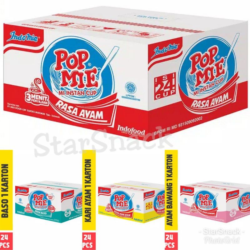 Jual Pop Mie Karton isi 24cup/karton | Shopee Indonesia