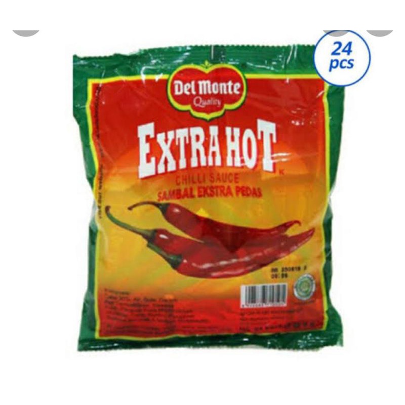 Jual saos delmonte 9gr isi 24pcs saus sambal/sachet minimal pemesanan 2 ...