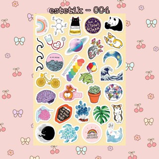 Jual Sticker Aesthetic estetik stiker aestetik stiker custom | Shopee ...