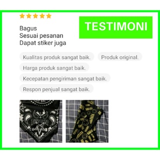 Jual Slayer Bandana Pria Motif Polos Retro Band Tengkorak Hitam ...