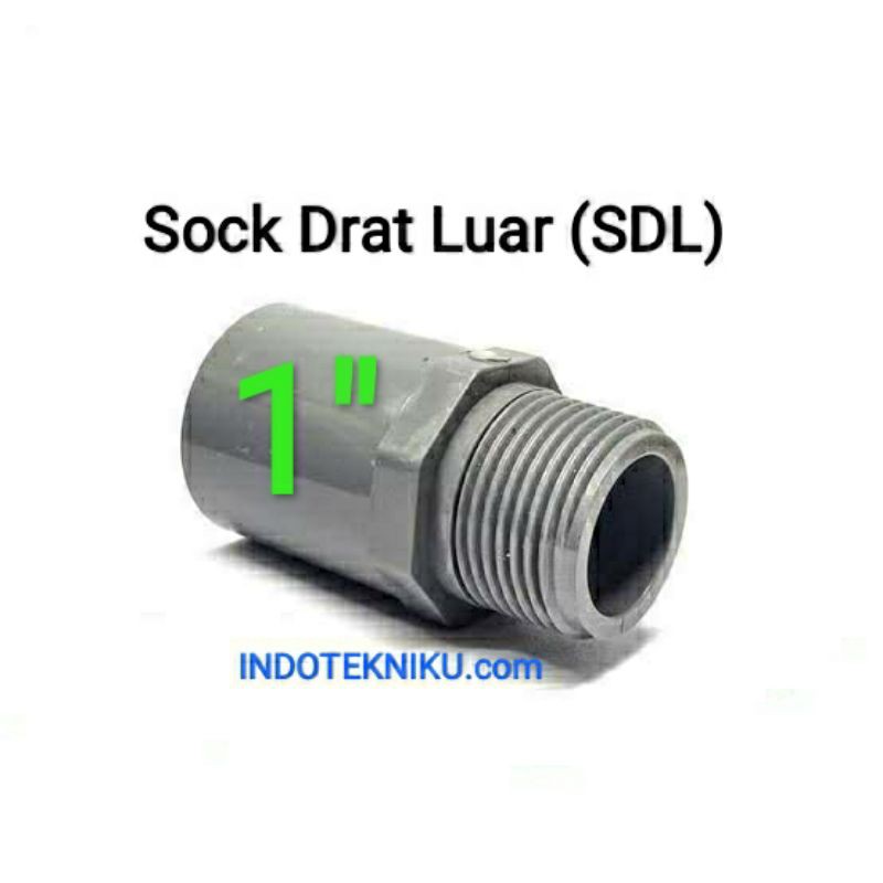 Jual Sambungan Pipa PVC - SDL - sock drat luar 1 dim | Shopee Indonesia