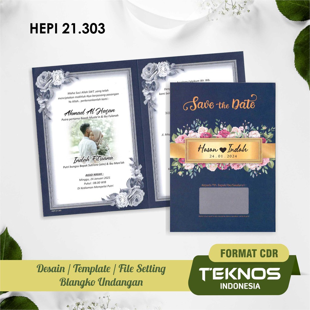 Jual DESAIN BLANKO UNDANGAN HEPI 21.303 | Shopee Indonesia