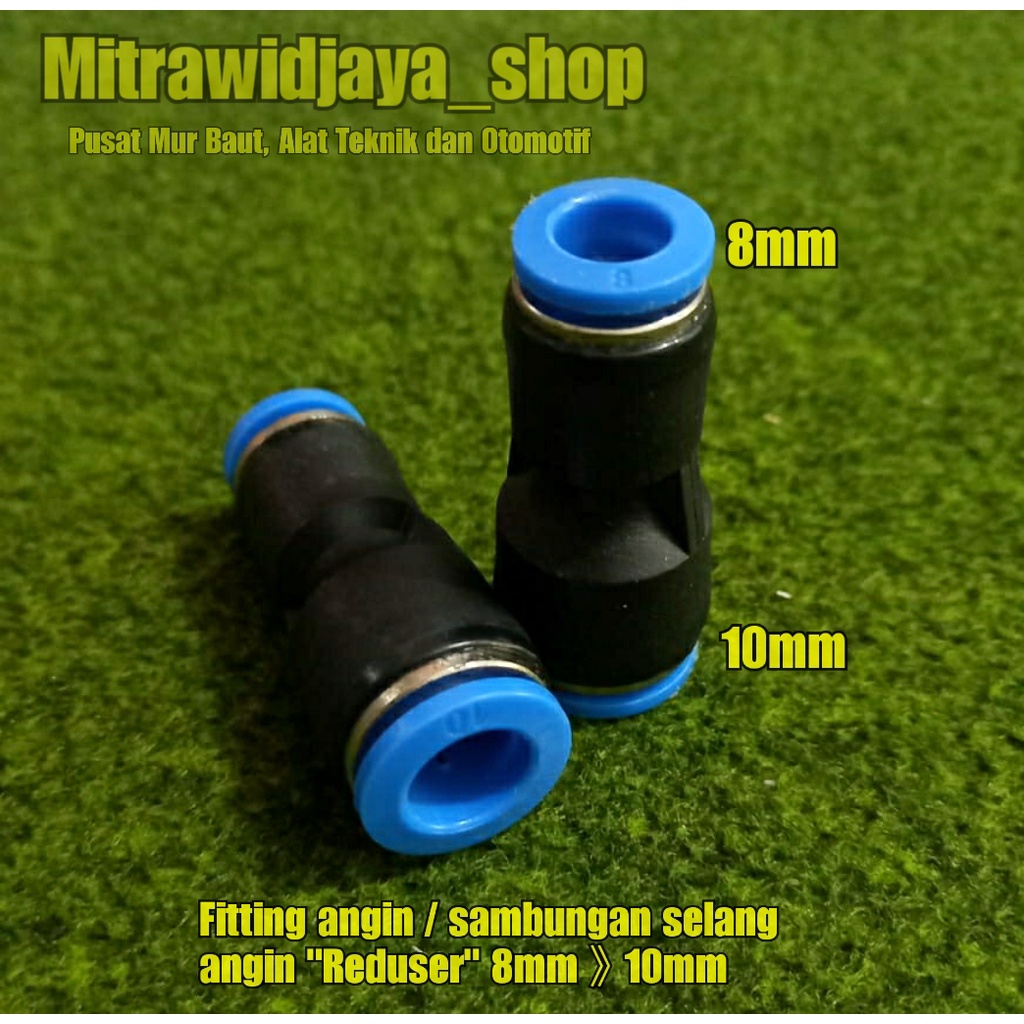 Jual Reduser selang angin pneumatic sambungan selang klakson telolet model i 8mm ke 10mm XPG 8 ...