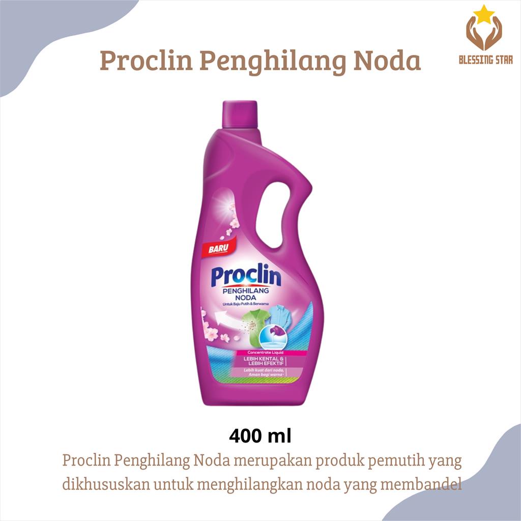 Jual PROCLIN Penghilang Noda pakaian 400ml Botol | Shopee Indonesia