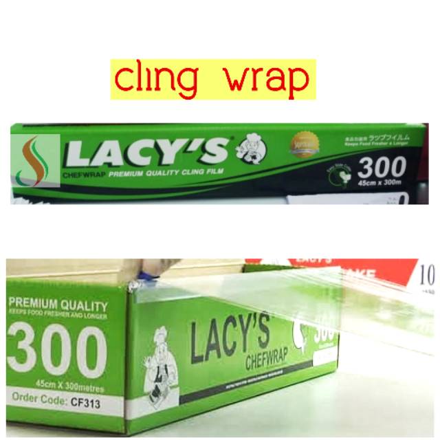 Jual Lacy's Cling Wrap with EASY SLIDE CUTTER 45cm x 300 mt ( plastic ...