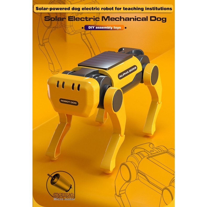 Jual YOUPIN Solar Electric Mechanical Dog Cow- DIY Assemble Educational ...