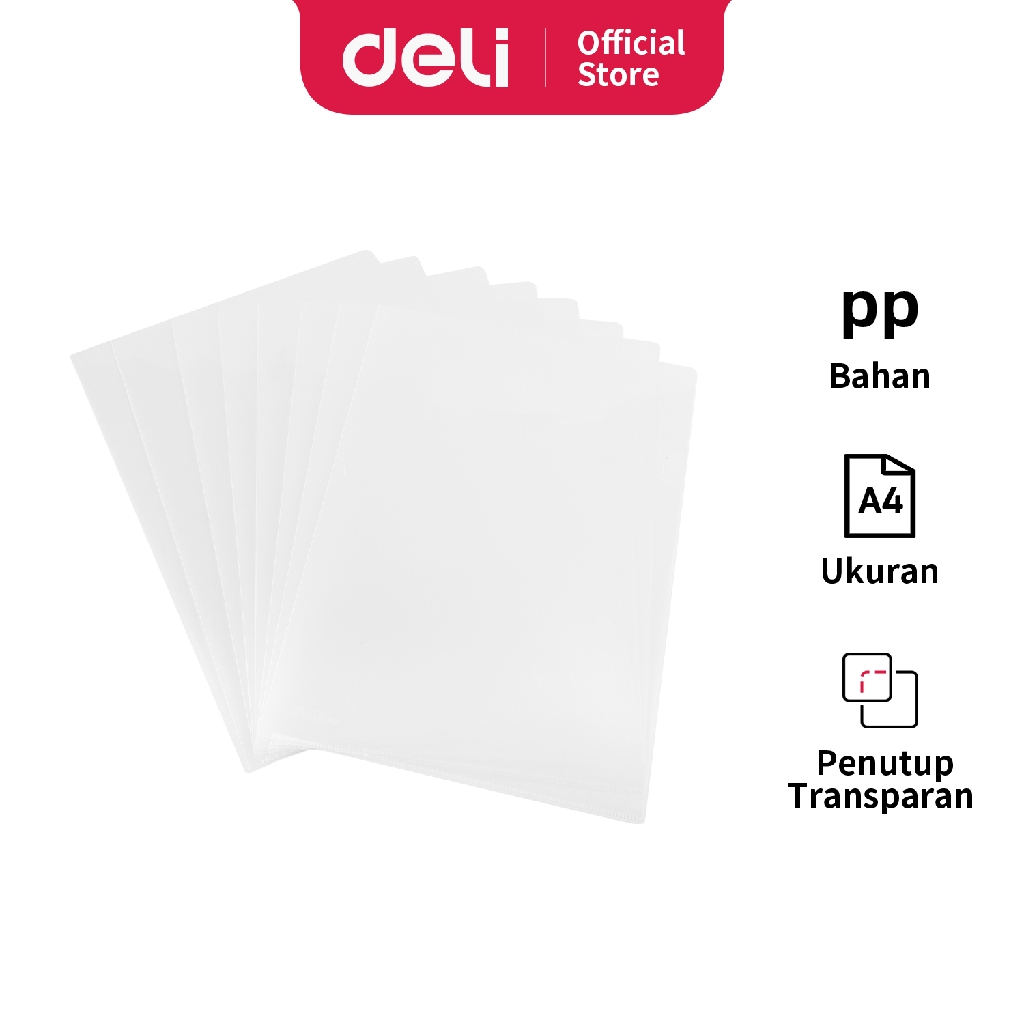 Deli Map A4 Transparan Clear Dapat memuat buku hingga 100 Pcs E5707 ...
