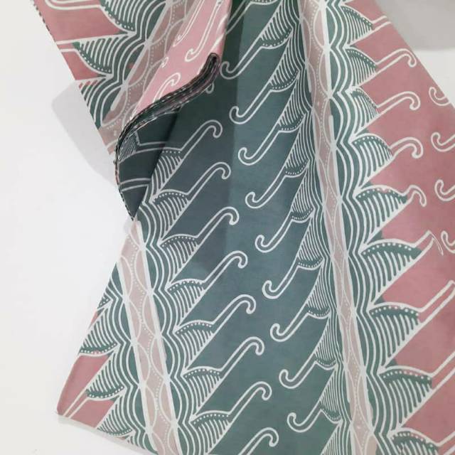 Kain Batik cap katun pastel 3warna coksu mix salem mix hijau motif ...