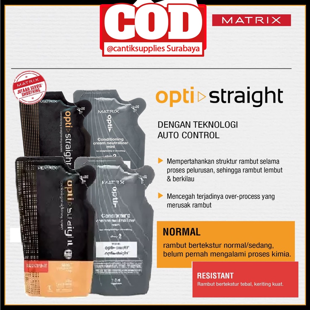Jual MATRIX OPTI STRAIGHT step1 / Obat Rebonding Smoothing Pelurus ...