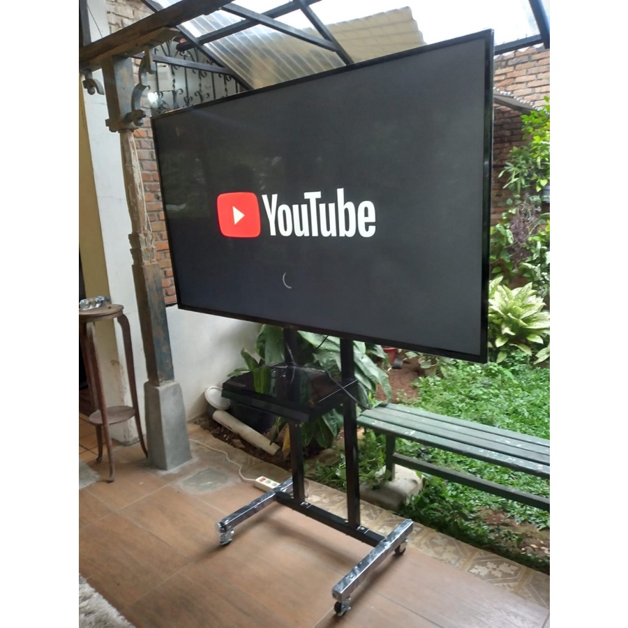 Jual Bracket tv Standing/Breket Stand tv berdiri roda dorong 32-65 inch ...