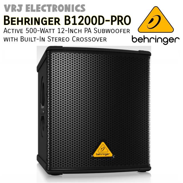 Jual Behringer B1200D-PRO Active 500-Watt 12-Inch PA Subwoofer with ...
