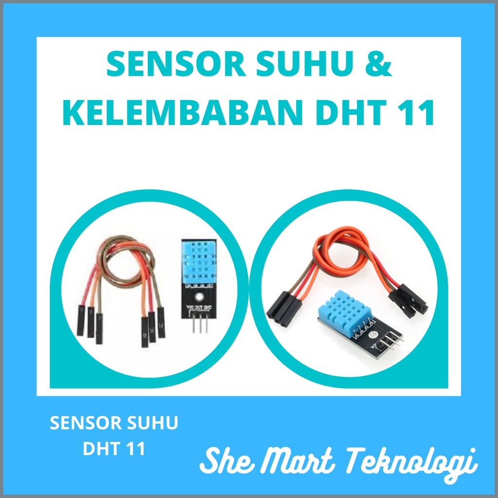 Jual Sensor Suhu dan Kelembapan DHT 11 plus kabel | Shopee Indonesia