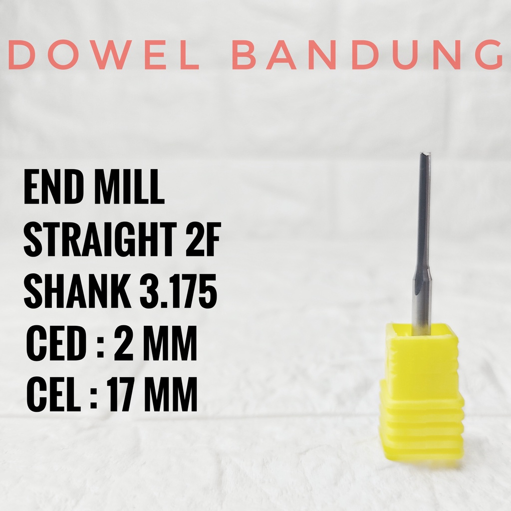 Jual Double Edge Flute STRAIGHT 2F 2mm Mata CNC Kayu Akrilik | Shopee ...