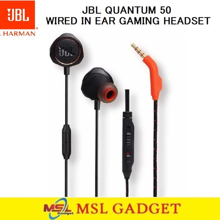 Jual JBL Quantum 50 Wired In Ear Earphone Headset Gaming Garansi Resmi IMS Original | Shopee ...