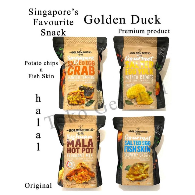 Jual golden duck salted egg potato chips dan fish skin | Shopee Indonesia