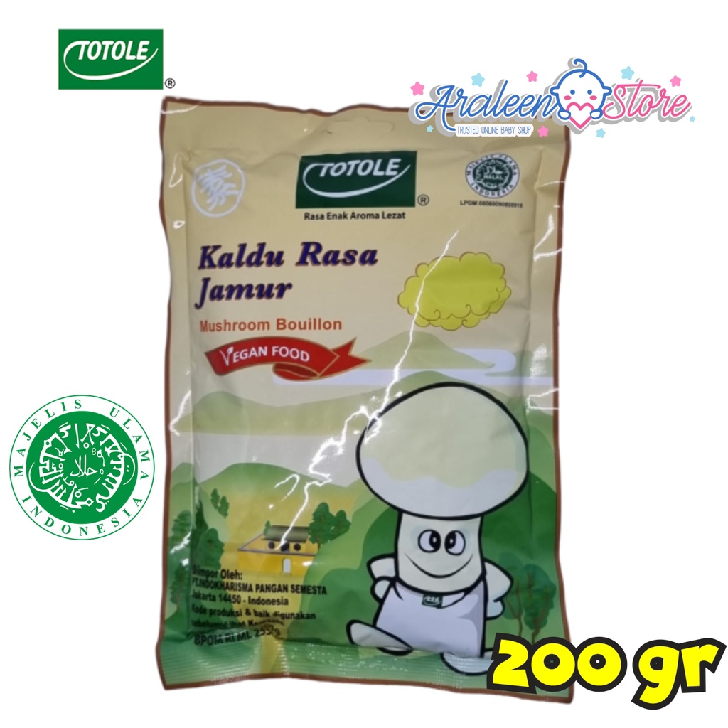 Jual TOTOLE Kaldu Jamur Vegan Food Kaldu Penyedap Rasa HALAL Sehat 200 ...