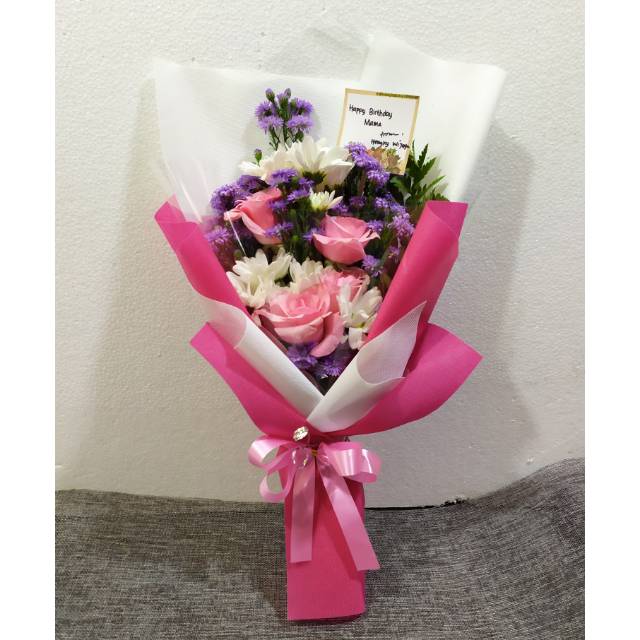 hand buket bunga segar/ bunga asli/ buket bunga segar | Shopee Indonesia