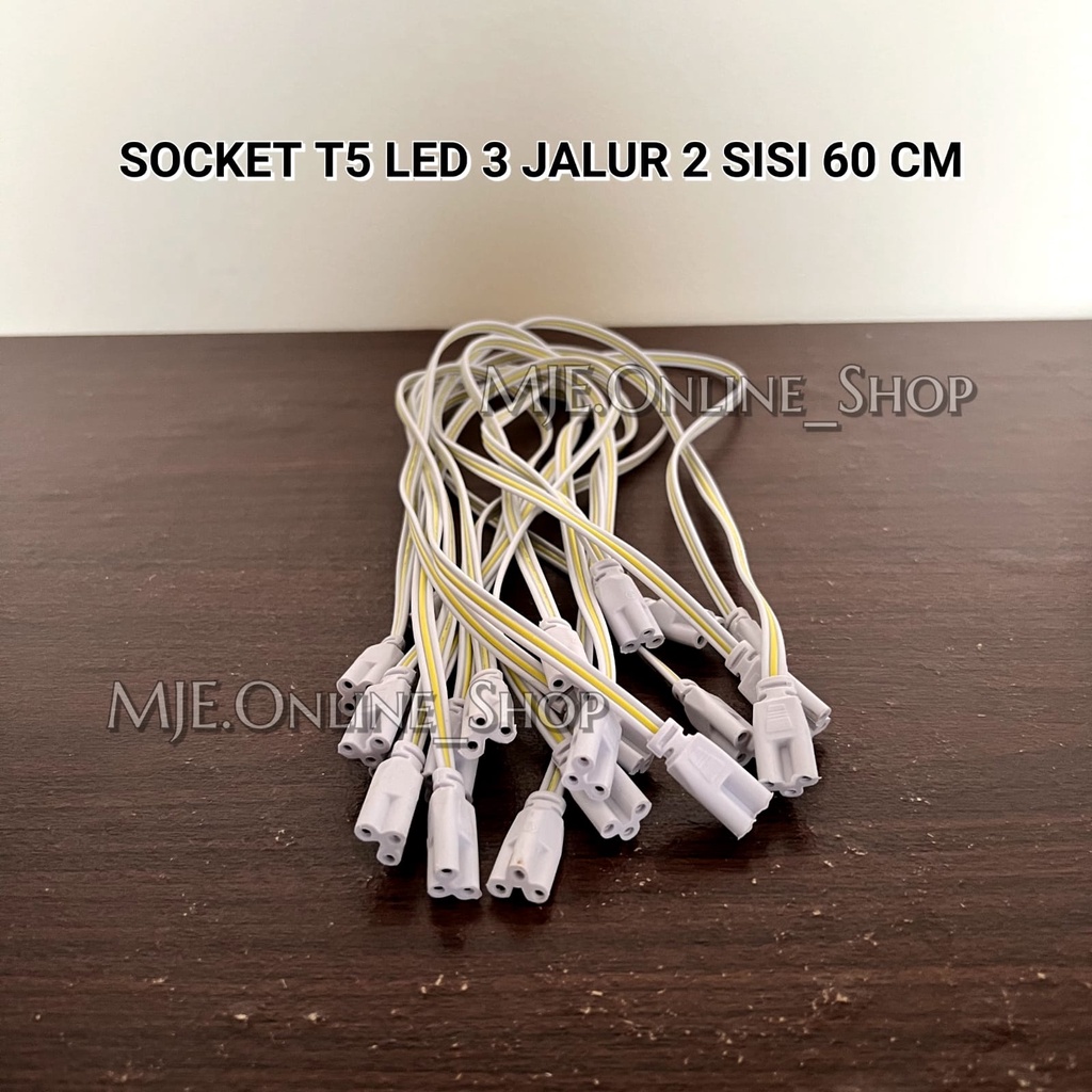Jual SOCKET KABEL SAMBUNGAN T5 LED 3 JALUR 2 SISI / SOKET CONNECTOR T5 ...