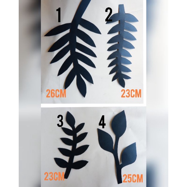 Jual daun tambahan per pcs bijian paper flower dekorasi backdrop ...