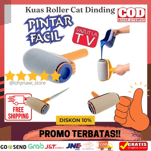 Jual (COD AKTIF) Kuas Cat Tembok Roller Pintar Facil Kuas Cat Rol Cat ... Jual (COD AKTIF) Kuas Cat Tembok Roller Pintar Facil Kuas Cat Rol Cat ...