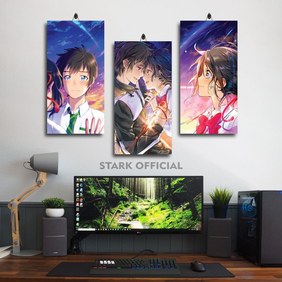 Jual POSTER KAYU GAMING ANIME MITSUHA MIYAMIZU YOUR NAME 15X30 C47IQ ...