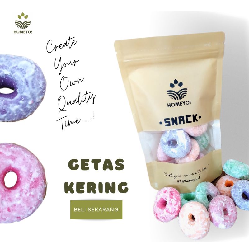 Jual HOMEYO - Getas Kering 40 gram - Getas Donat Kering/ Snack Kue ...