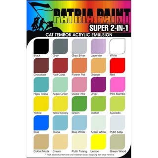 Jual [PROMO] CAT TEMBOK KILOAN 1KG Warna ~ Putih Hitam Grey Merah Hijau ...