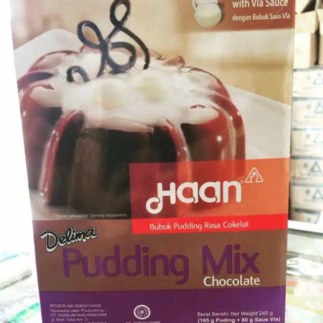 Haan Pudding Mix Chocolate Puding Coklat Delima 245 gr | Shopee Indonesia