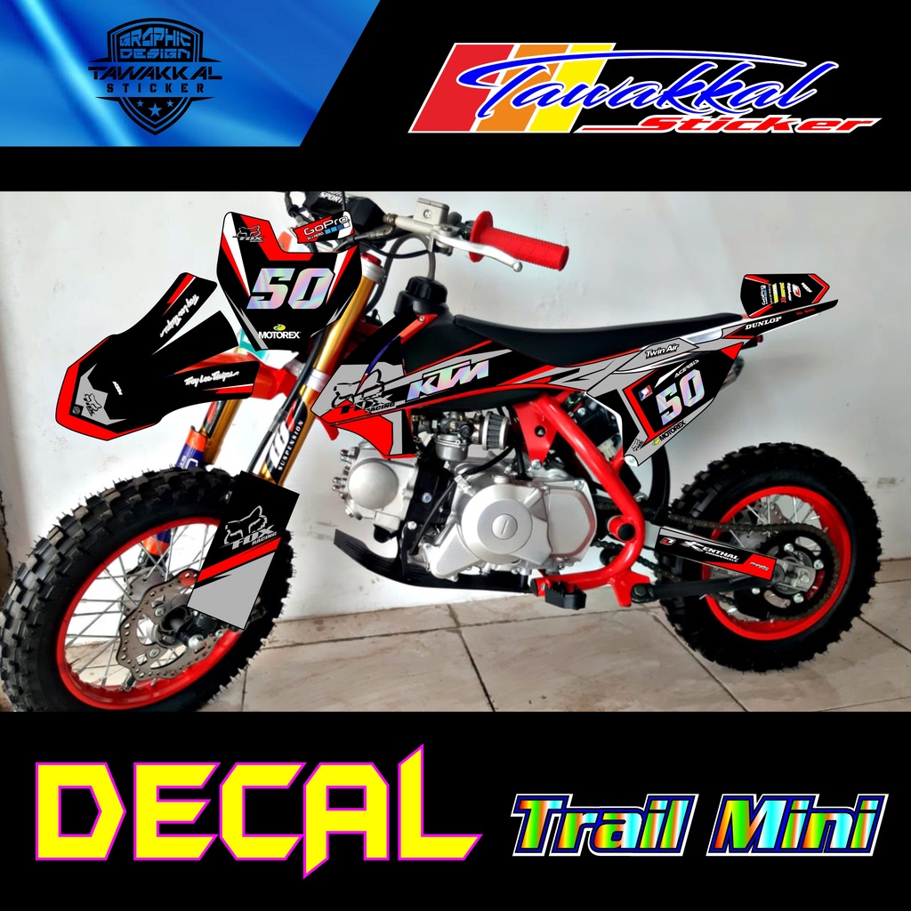 Jual Sticker Decal Motor Trail Mini MC58, RXK Full Body Motif Racing ...