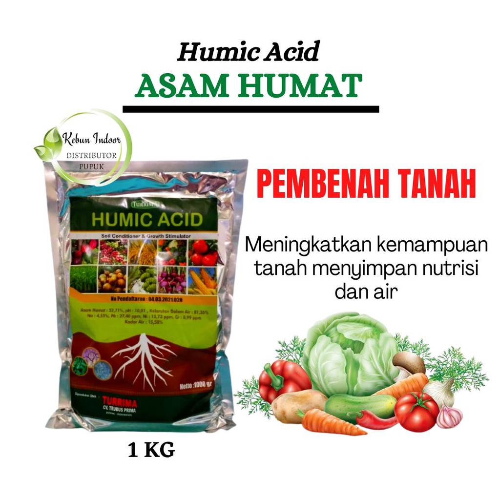 Jual Asam Humat 1 kg, Asam Humat Humic Acid, Asam Humate, Pupuk Mempercepat Pertumbuhan Tanaman ...