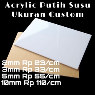 Jual Akrilik / Acrylic Putih Susu Custom Ukuran Bebas ( Baca Deskripsi ...