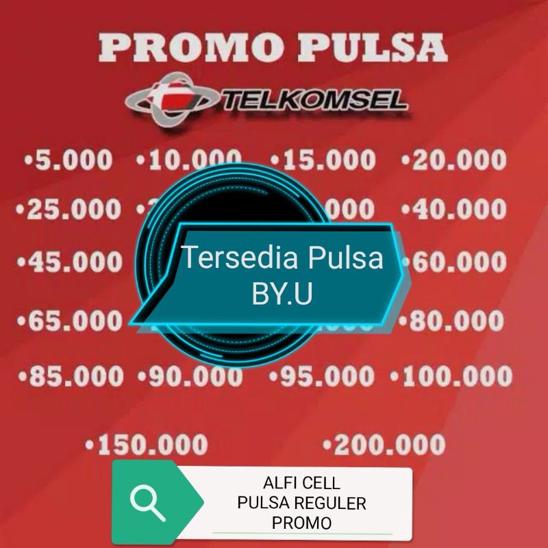 Jual PULSA TELKOMSEL REGULER Dan BY.U 5rb-25rb(Menambah Masa Aktif ...