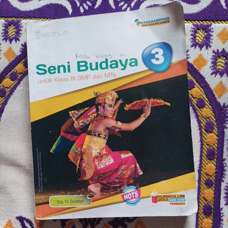 Jual Buku Seni Budaya kelas 9 SMP/MTs kurikulum 2013 edisi revisi bekas | Shopee Indonesia