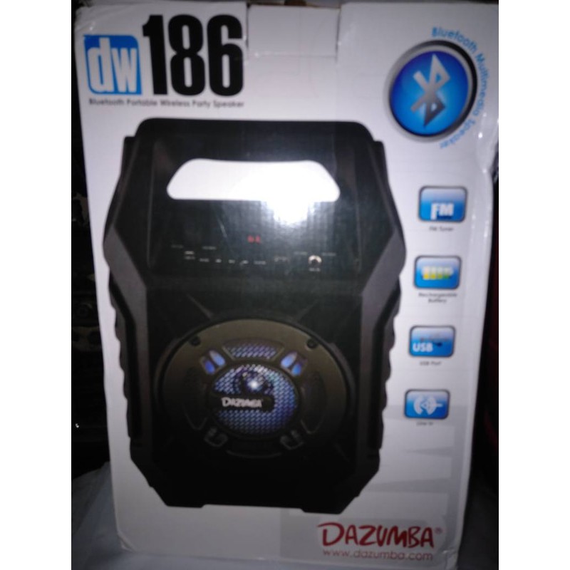 Jual Speaker Aktif Portable Bluetooth Karaoke and Radio Dazumba DW186 Indonesia|Shopee Indonesia